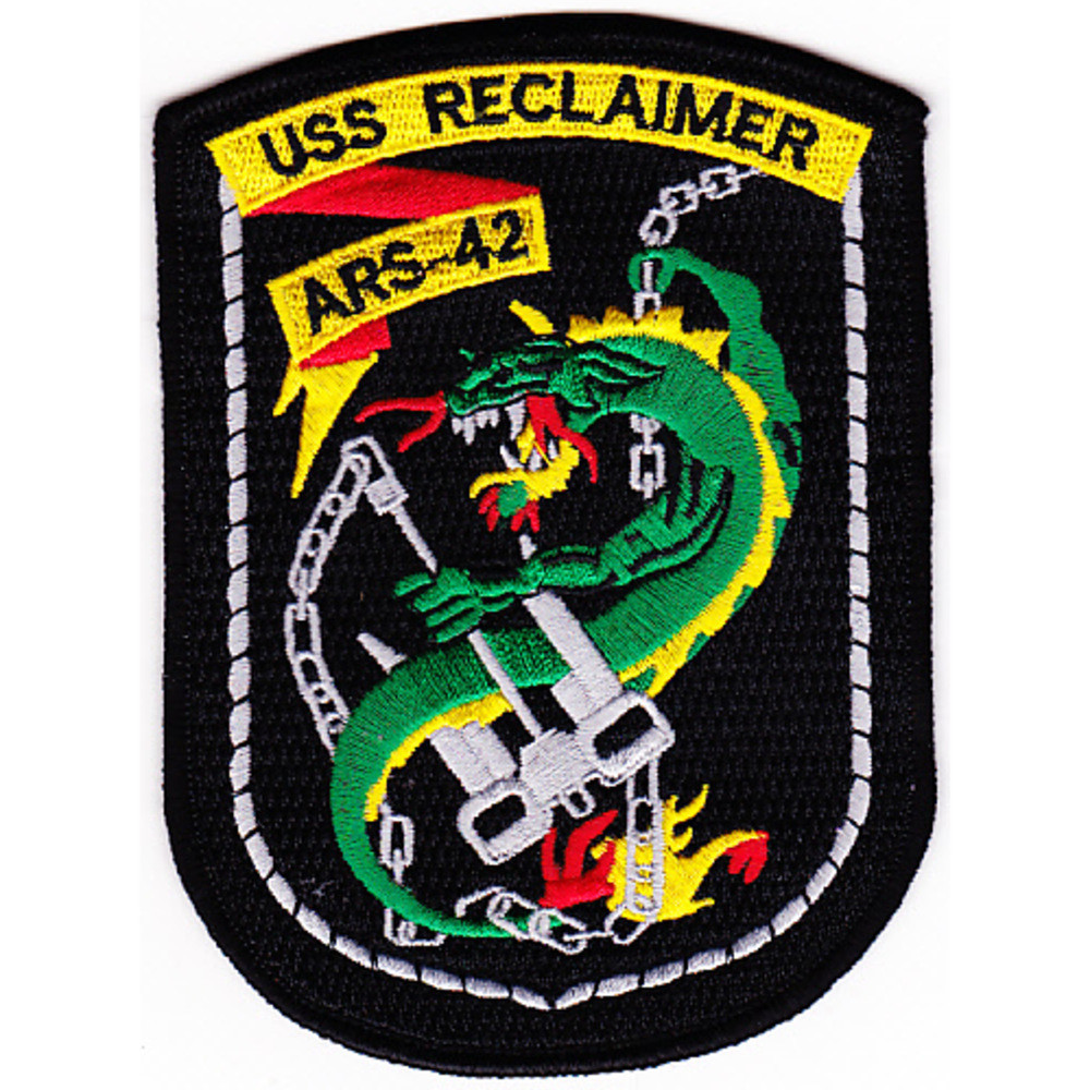 USS Reclaimer ARS-42 Auxiliary Rescue and Salvage Ship Patch ...