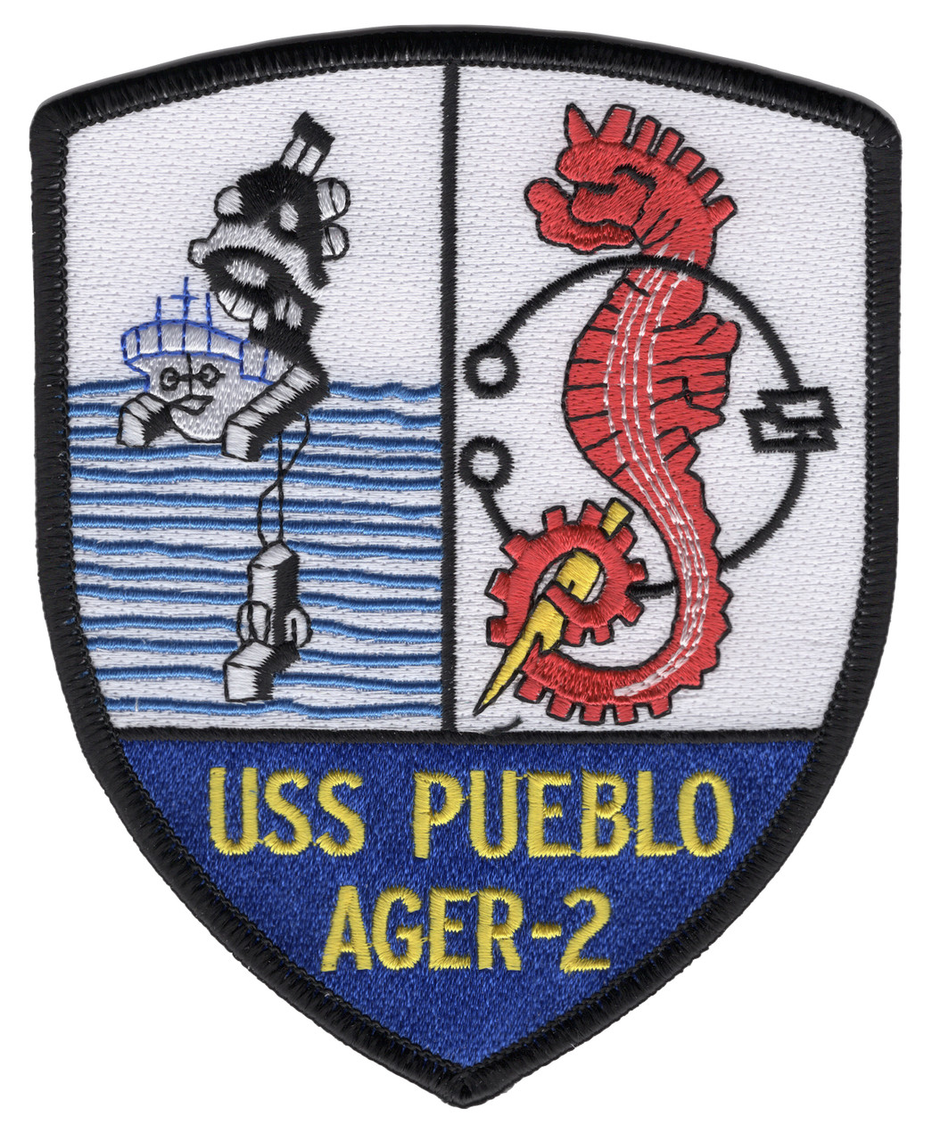 USS Pueblo AGER-2 Environmental Research Ship Patch | Auxiliary Ship ...