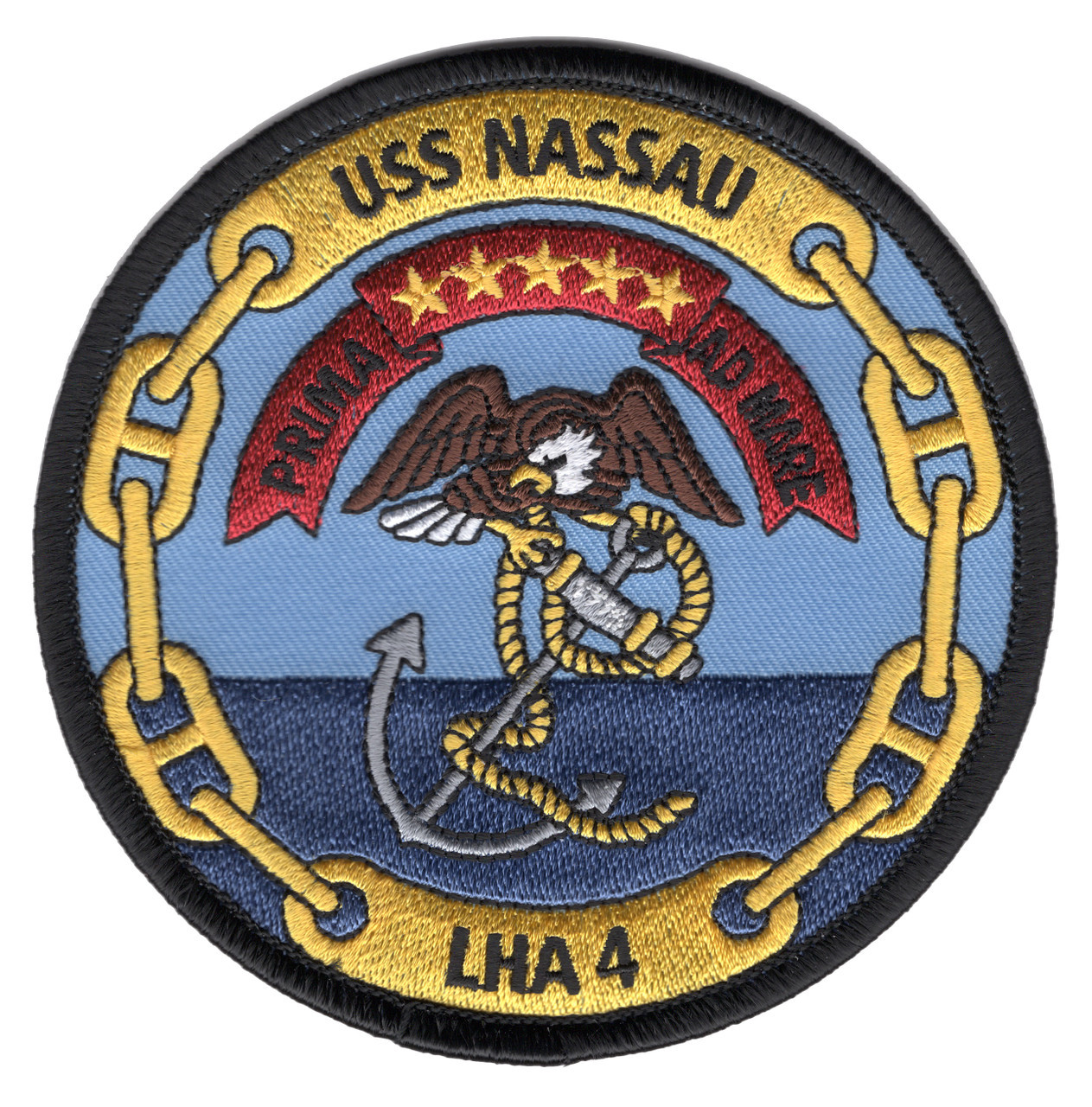 USS Nassau LHA-4 Amphibious Assault Ship Patch | Amphibious Ship Patches | Navy Patches ...