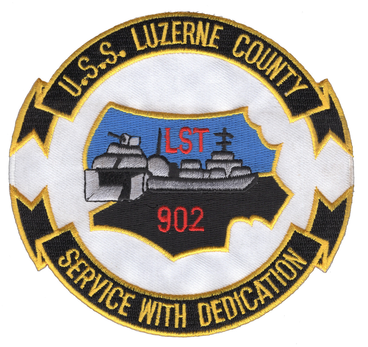 USS Luzerne County LST-902 Tank Landing Ship Patch | Amphibious Ship ...