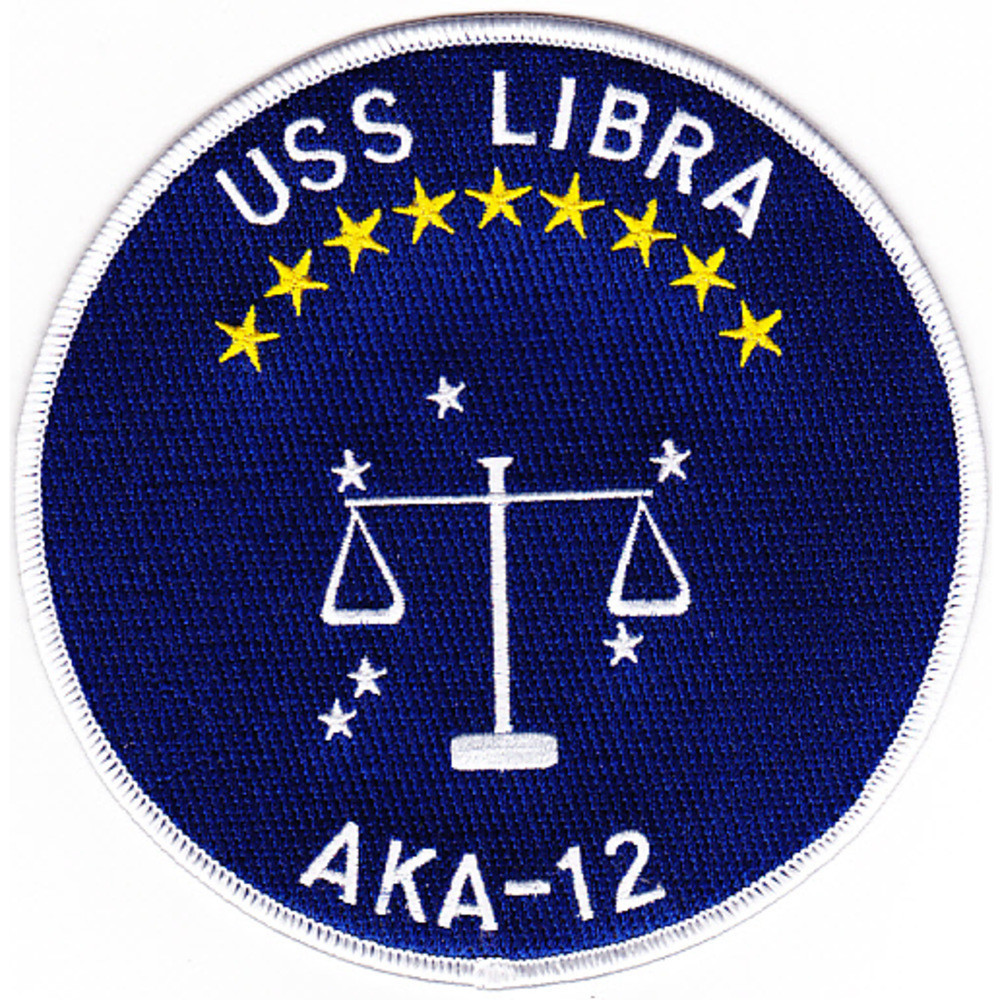 USS Libra AKA-12 Auxiliary Cargo Ship Patch | Auxiliary Ship Patches ...