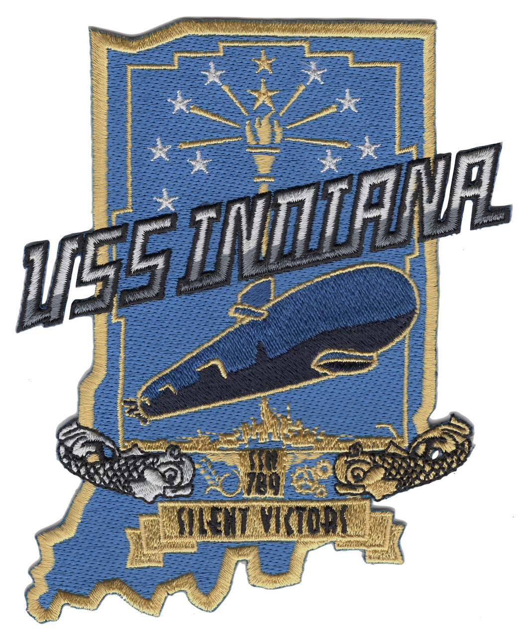USS Indiana SSN 789 Patch | Submarine Patches | Navy Patches | Popular ...