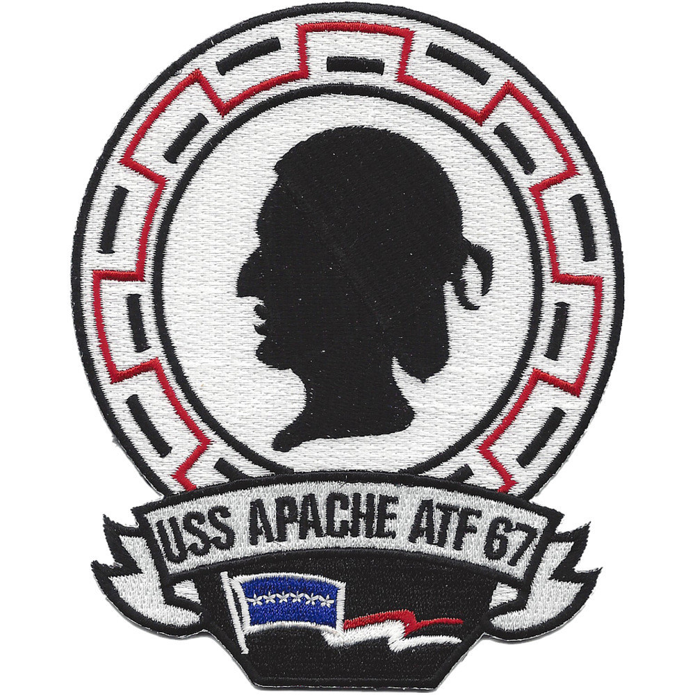 USS Apache ATF-67 Patch - A Version | Auxiliary Ship Patches | Navy ...
