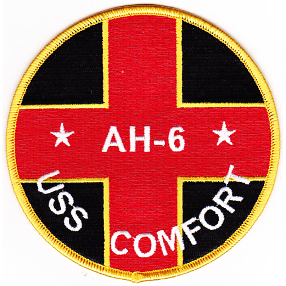 USS Comfort AH-6 Hospital Ship Patch | Auxiliary Ship Patches | Navy ...