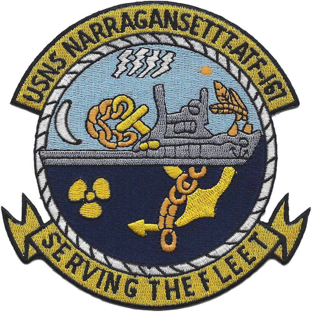 USNS Narragansett T-ATF-167 Fleet Ocean Tug Ship Patch | Auxiliary Ship ...