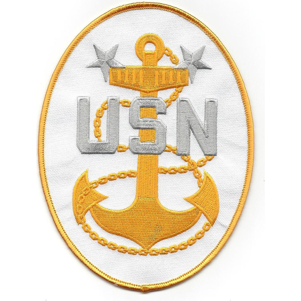 U.S. Navy Master Chief Crest Silver Star Patch | Ratings Patches | Navy ...