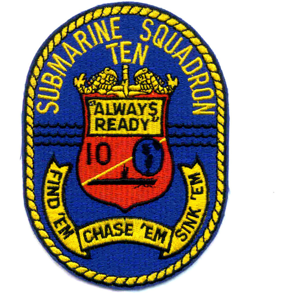 Submarine Squadron 10 Patch | Submarine Patches | Navy Patches ...