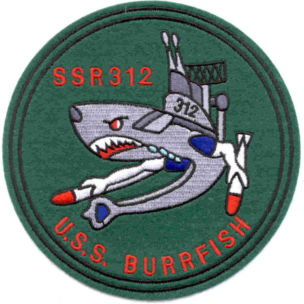 SSR-312 USS Burrfish Patch - Large | Submarine Patches | Navy Patches ...