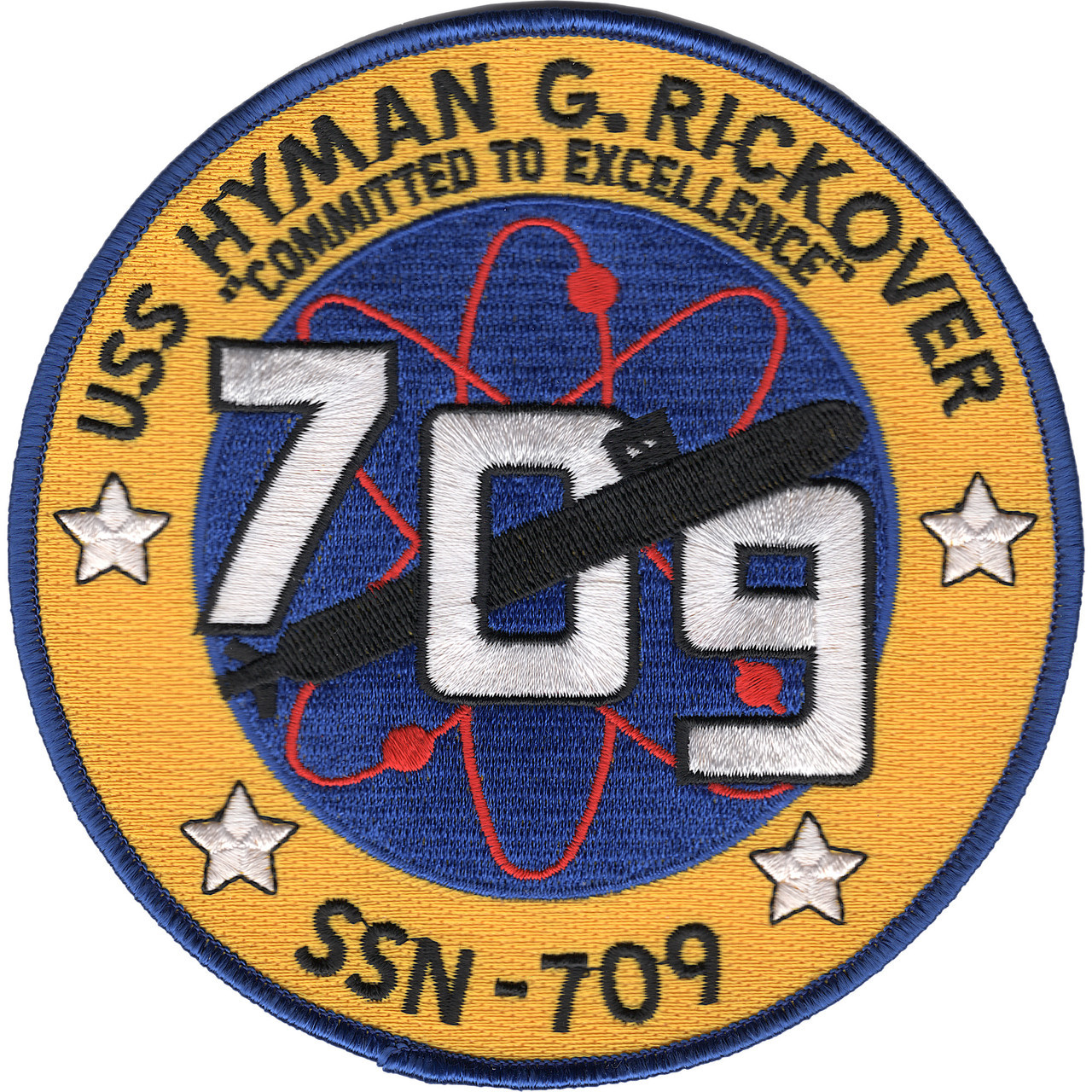 SSN-709 USS Hyman G Rickover Patch | Submarine Patches | Navy Patches ...