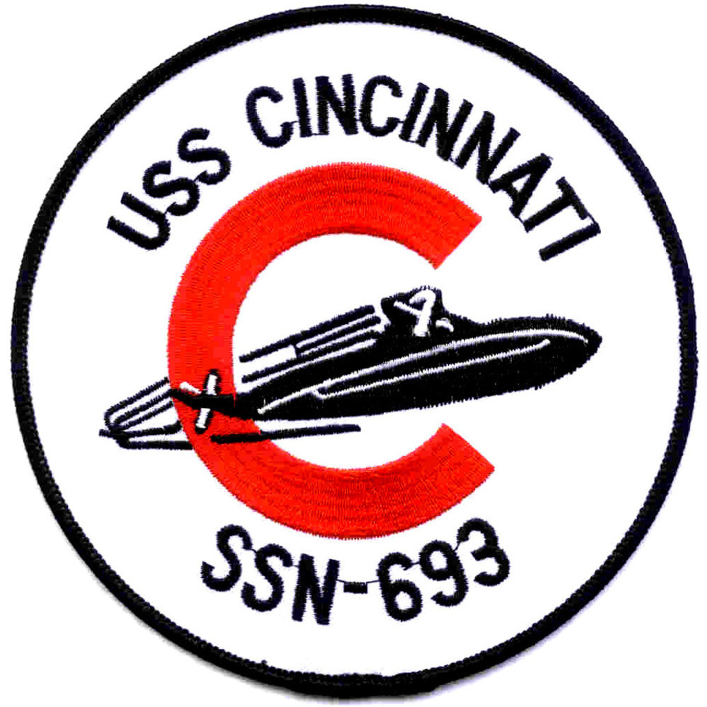 SSN-693 USS Cincinnati Patch | Submarine Patches | Navy Patches ...