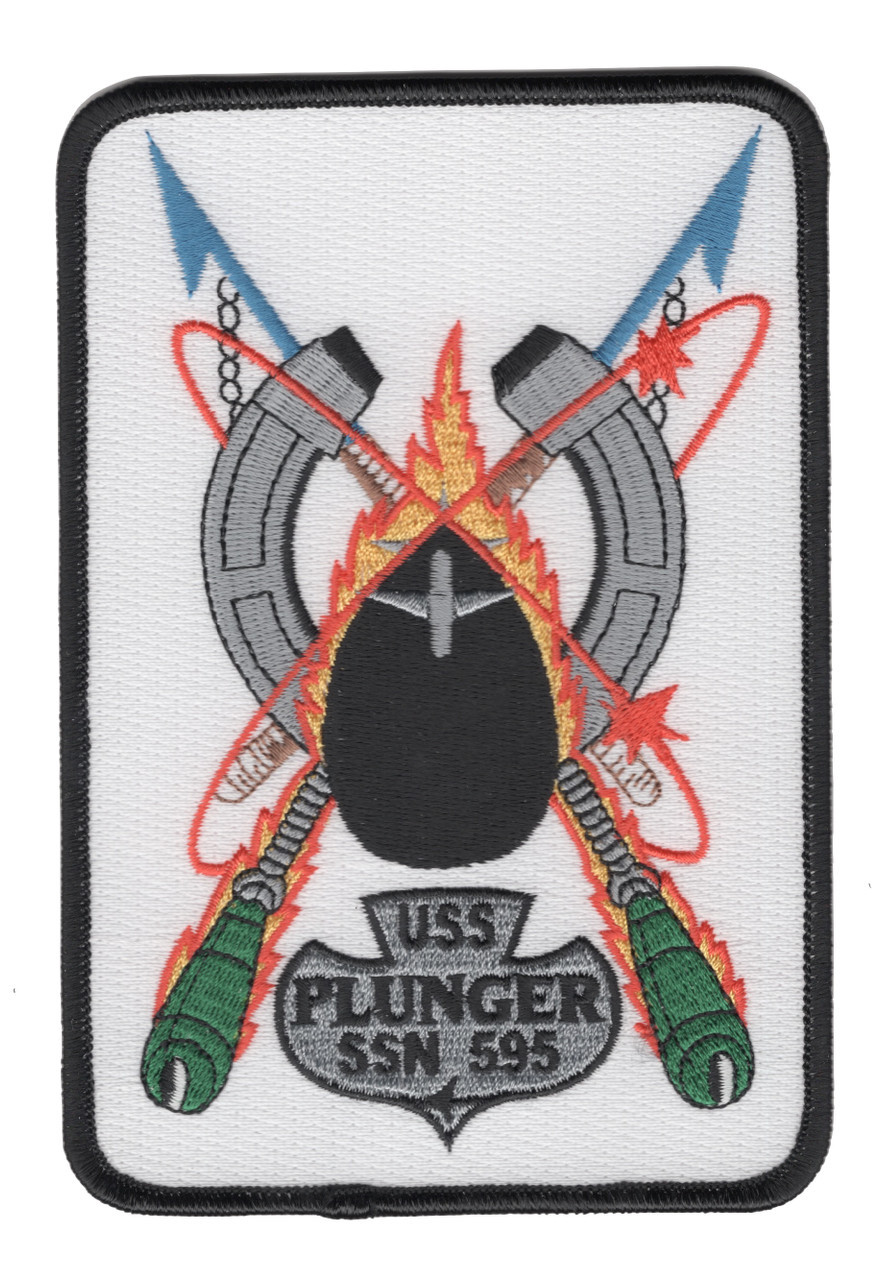 SSN-595 USS Plunger Patch - A Version | Submarine Patches | Navy ...