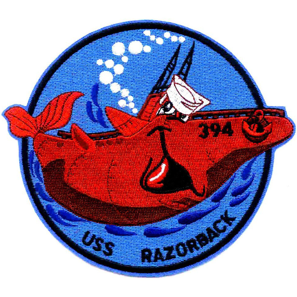 SS-394 USS Razorback Red Whale Small Patch | Submarine Patches | Navy ...