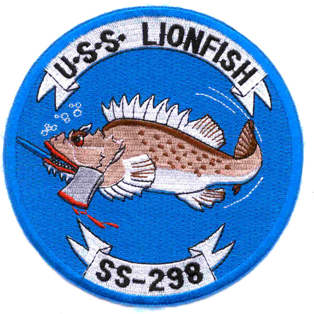 SS-298 USS Lionfish Patch | Submarine Patches | Navy Patches | Popular ...