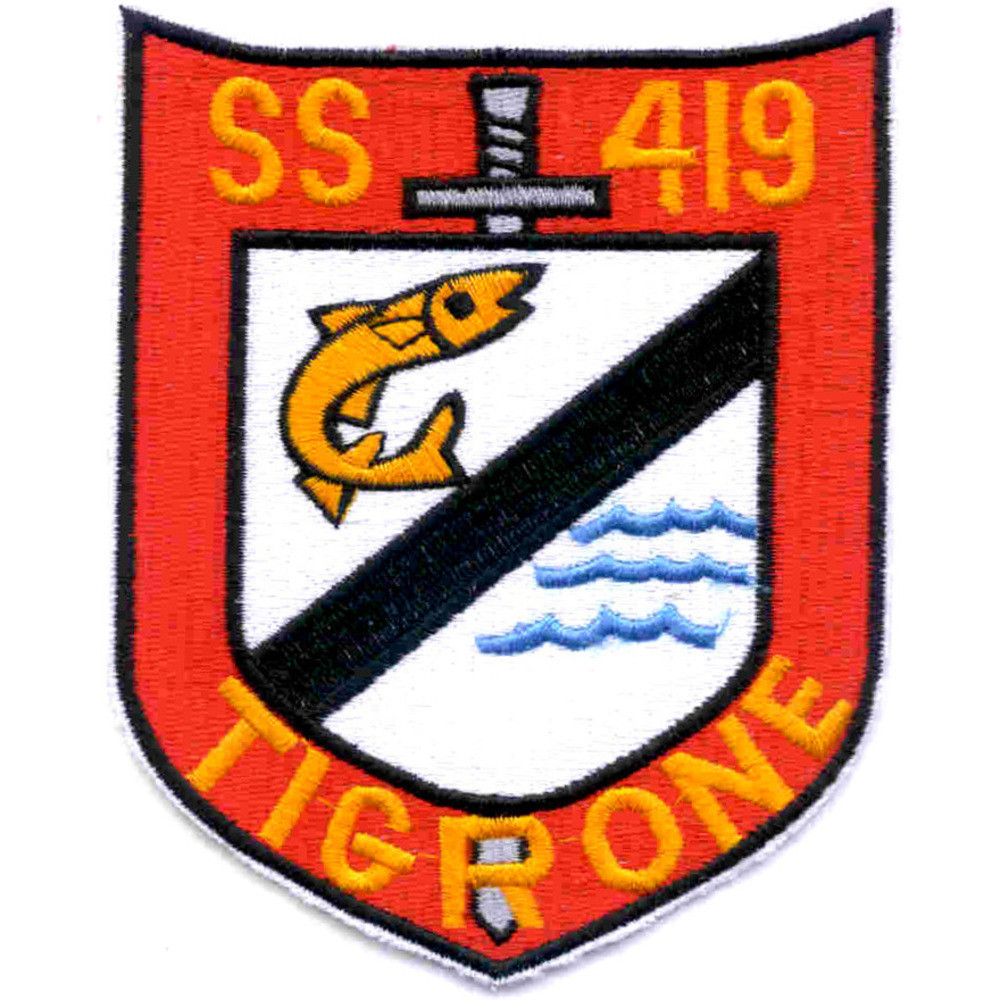 SS-419 USS Tigrone Patch - Version B | Submarine Patches | Navy Patches ...