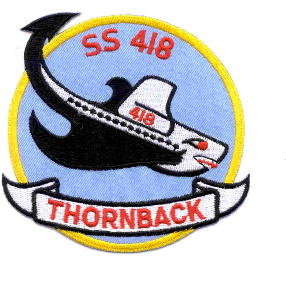 SS-418 USS Thornback Patch | Submarine Patches | Navy Patches | Popular ...
