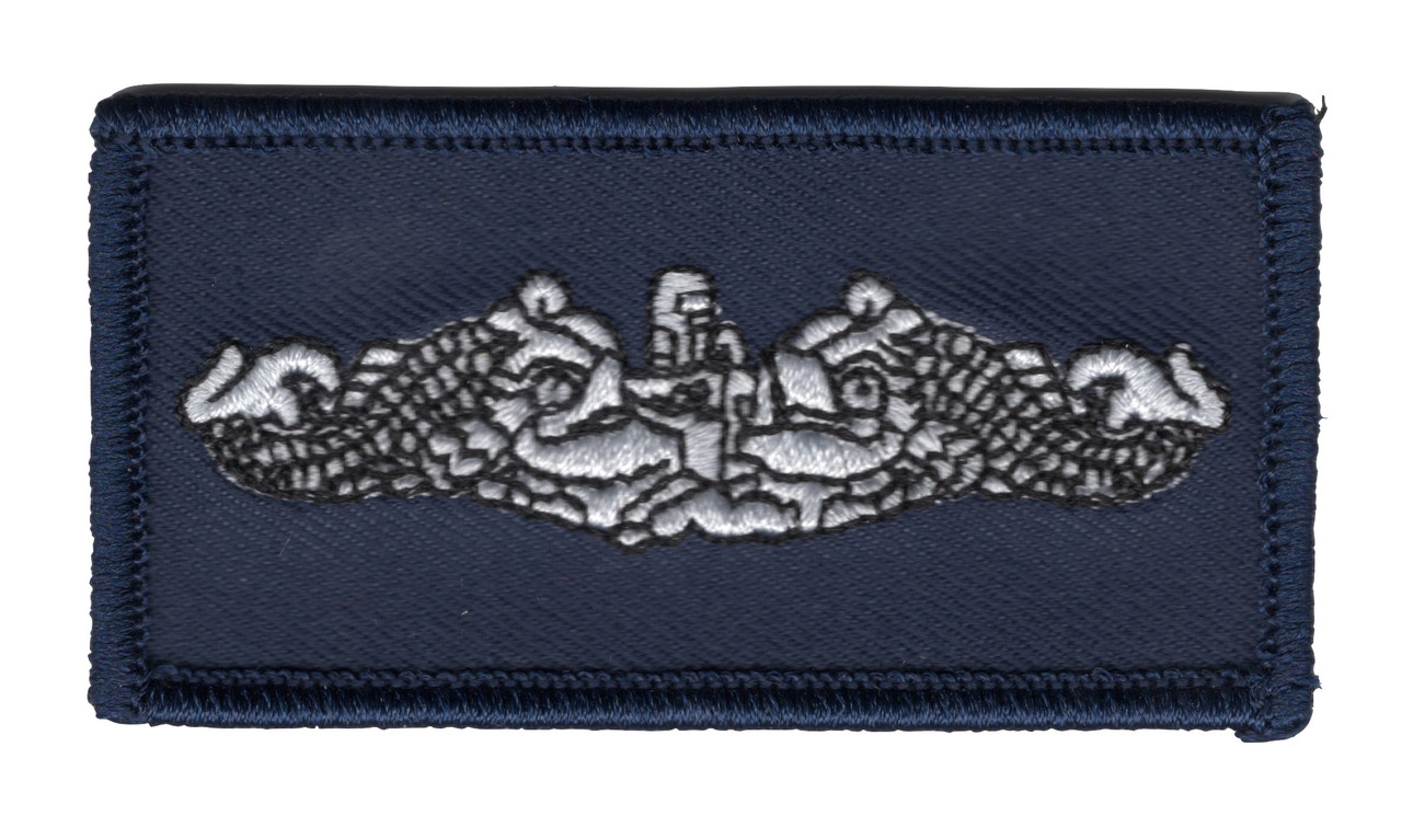 Silver Dolphins Rectangle Small Patch | Submarine Patches | Navy ...