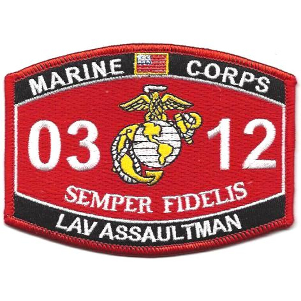 0313 Light Armored Vehicle (LAV) Crewman MOS Patch | MOS Patches ...