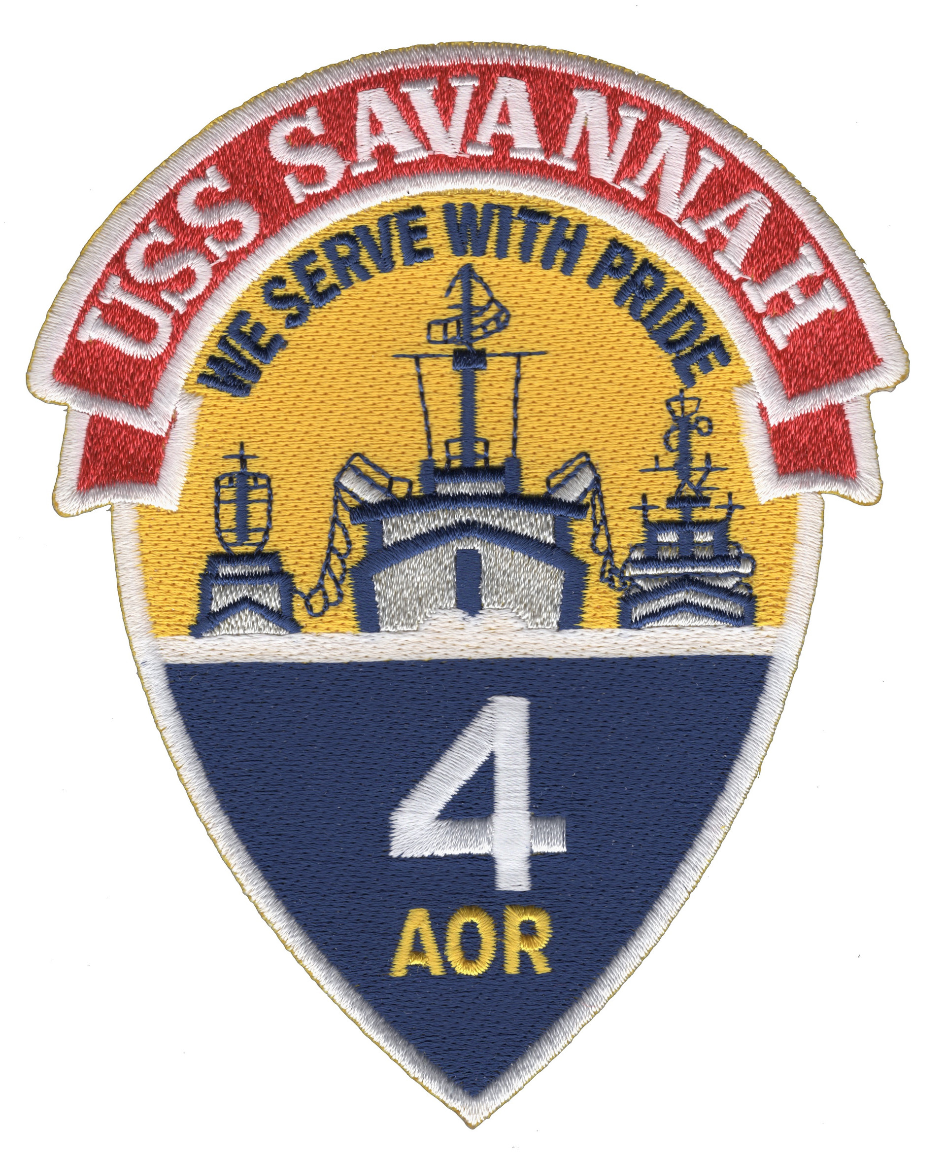 USS Savannah AOR 4 Replenishment Oiler Patch | Auxiliary Ship Patches ...