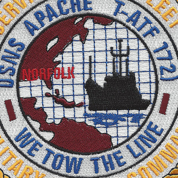 T-ATF-172 USNS Apache Powhatan class ocean going tug ship patch ...