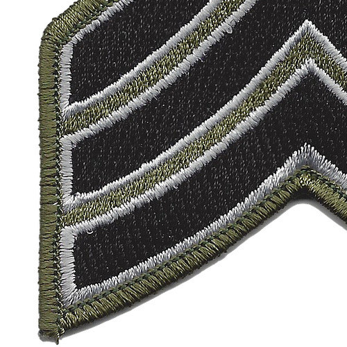 Sheriff Police Sargent Chevrons OD Black Patch | Specialty Patches ...