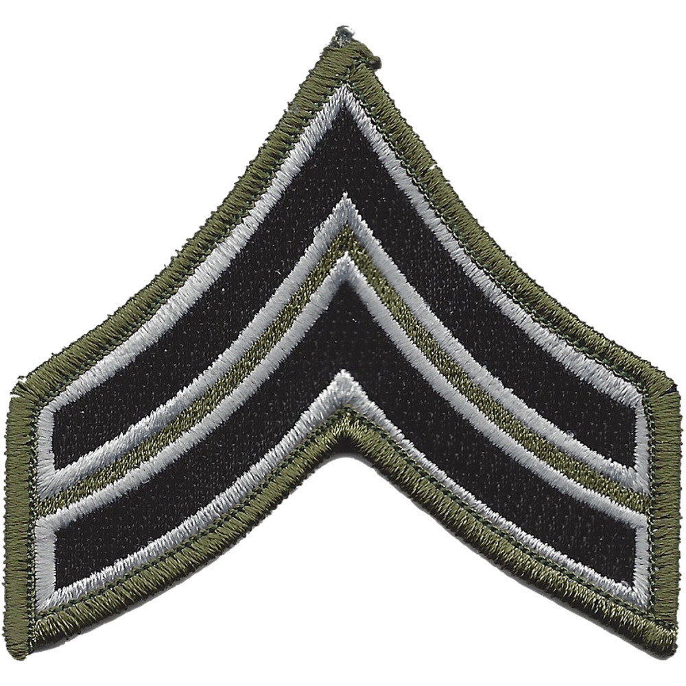 Sheriff Police Sargent Chevrons OD Black Patch | Specialty Patches ...