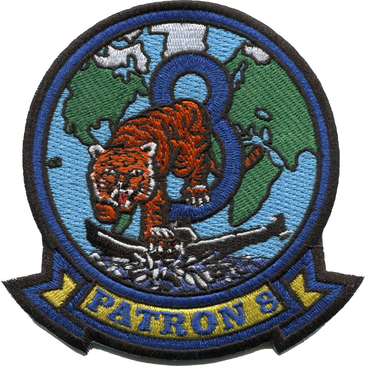Patrol Squadron Eight VP-8 Fighting Tigers patch | Squadron Patches ...