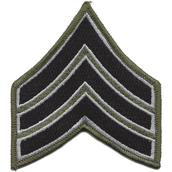 Sheriff Police Corporal Chevrons Black OD Patch | Specialty Patches ...