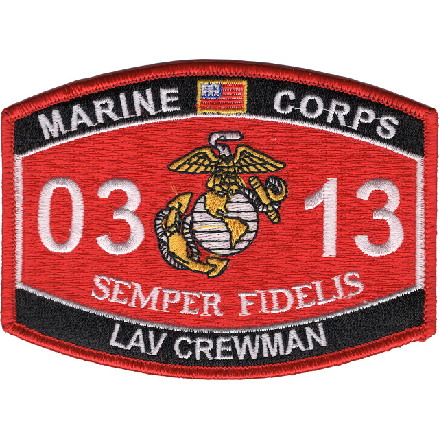 1833 Assault Amphibious Vehicle AAV Crewman MOS Patch | MOS Patches ...