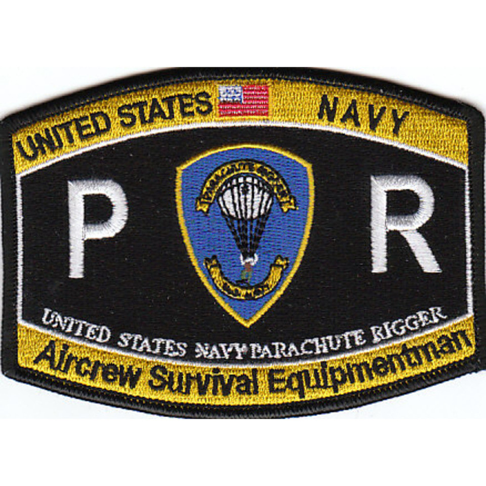 PR Aviation Rating Aircrew Survival Equipmentman Parachute Rigger Patch ...