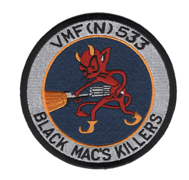 VMF(N)-533 Patch Black Mac's Killers WWII | Squadron Patches | Marine ...