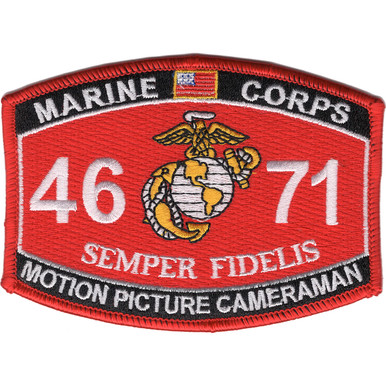 4671 Motion Picture Cameraman MOS Patch | MOS Patches | Marine Patches ...