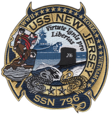 SSN-796 USS New Jersey Patch | Submarine Patches | Navy Patches ...