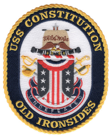 USS Constitution Old Ironsides Patch | Auxiliary Ship Patches | Navy ...
