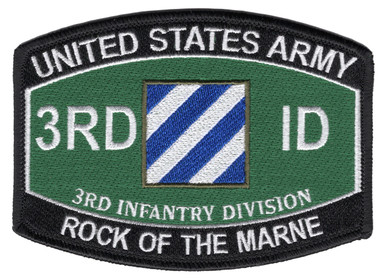 3rd Infantry Division Hat Patch Rock Of The Marne | MOS Patches | Army ...