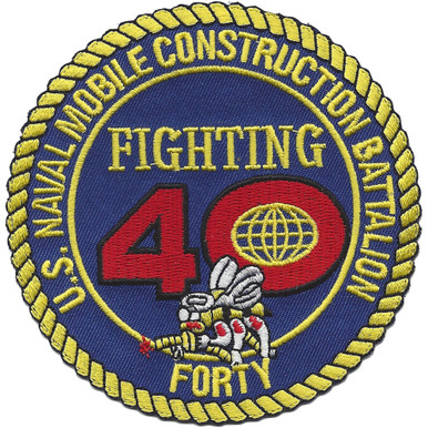 40th Mobile Construction Battalion Patch Fighting 40 | Seabee Patches ...