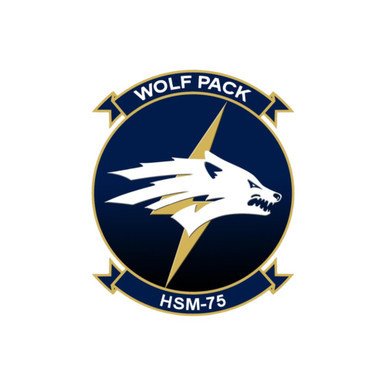 HSM-75 "Wolfpack" US Navy Helicopter Maritime Strike Squadron Patch