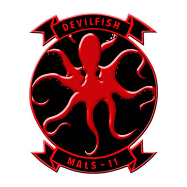 Marine Aviation USMC Logistics Squadron (MALS)-11 Devilfish Patch