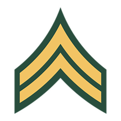 Corporal E-4 (CPL) U.S. Army Enlisted (Grade Insignia) Patch