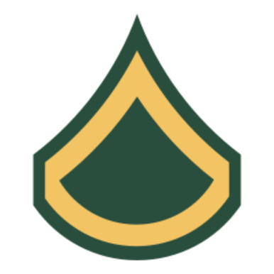 Private First Class E-3 (PFC) U.S. Army Enlisted (Grade Insignia) Patch