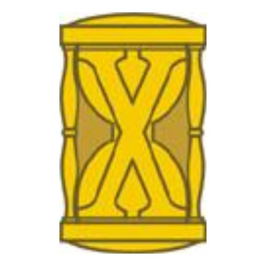 Ten-Year Device - Gold (Service Ribbon Accoutrements), US Army Patch