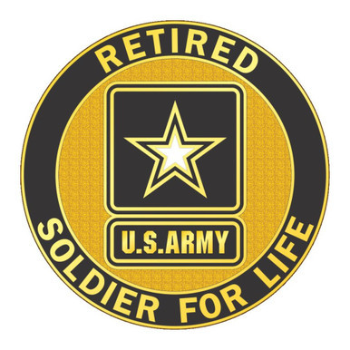 Soldier for Life Retired (Lapel Button), US Army Patch