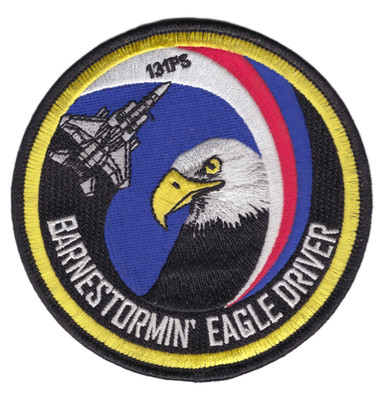 131st Fighter Squadron - Barnestormin' Eagle Driver Patch