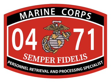 0111 Administrative Specialist USMC MOS Patch