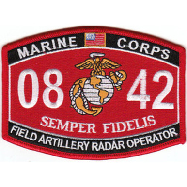 0842 Field Artillery Radar Operator MOS Patch | MOS Patches | Marine ...