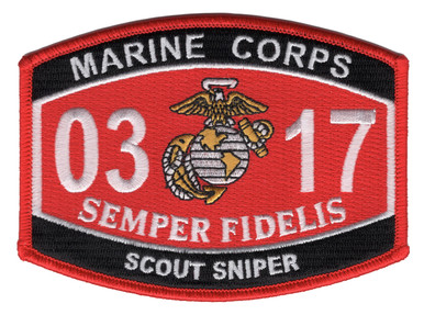 0317 Scout Sniper MOS Patch | MOS Patches | Marine Patches | Popular Patch