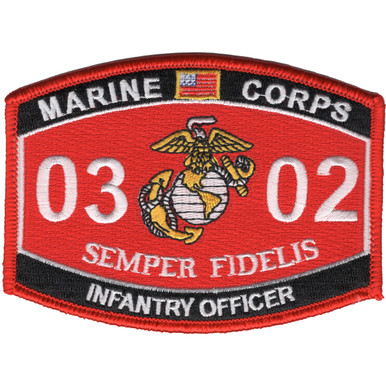 0302 Infantry Officer MOS Patch | MOS Patches | Marine Patches ...