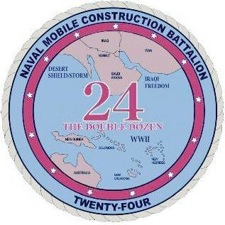 Naval Mobile Construction Battalion NMCB 24 Patch | Seabee Patches ...