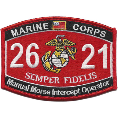 Marine MOS 2621 Manual Morse Intercept Operator Patch | MOS Patches ...