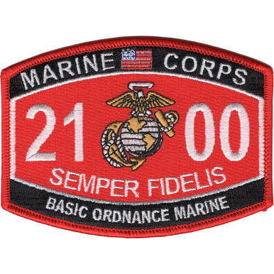 Marine Corps 2100 Basic Ground Ordnance Maitenance MOS Patch | MOS ...