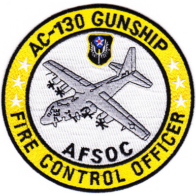 Lockheed AC-130 Gunship Patch AFSOC Fire Control Officer | Specialty ...